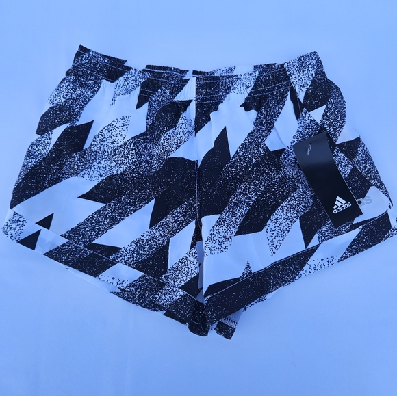 adidas | Bottoms | Adidas Shorts Girls Black White Pixelated Lined ...